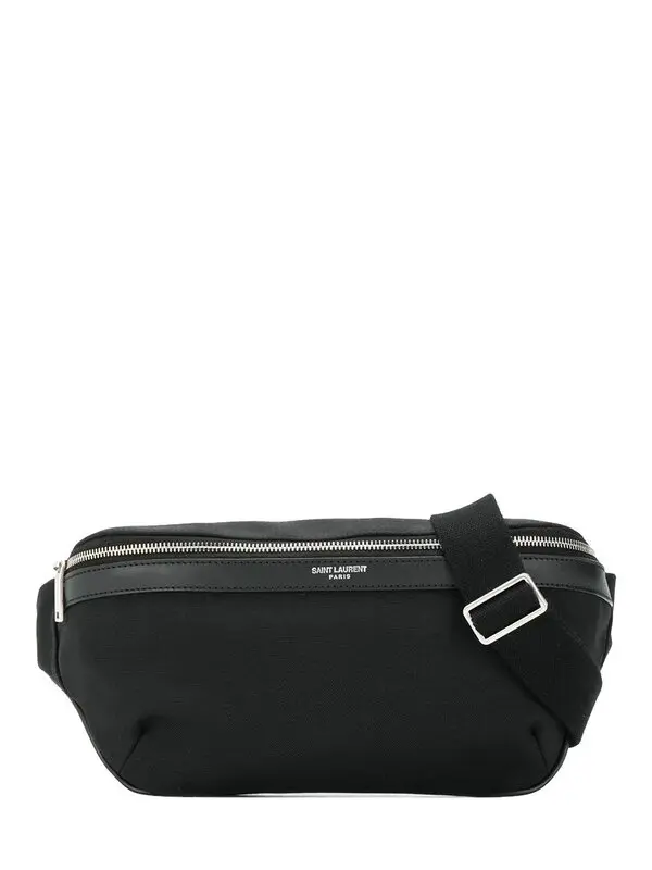 Saint Laurent Logo Lettering Belt Bag - Nero
