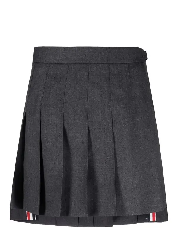 Thom Browne Pleated Mini Skirt - Dark Grey