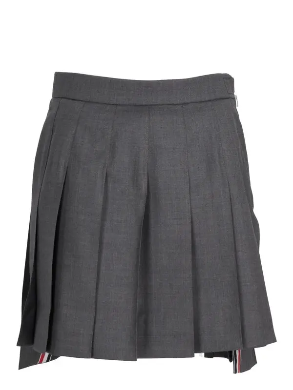 Thom Browne Thigh-length Pleated Skirt - Med Grey
