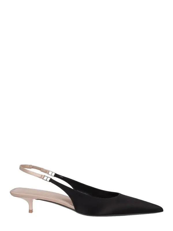 Saint Laurent 30mm Cherish Slingback Pumps - Nero/partridge Pink/