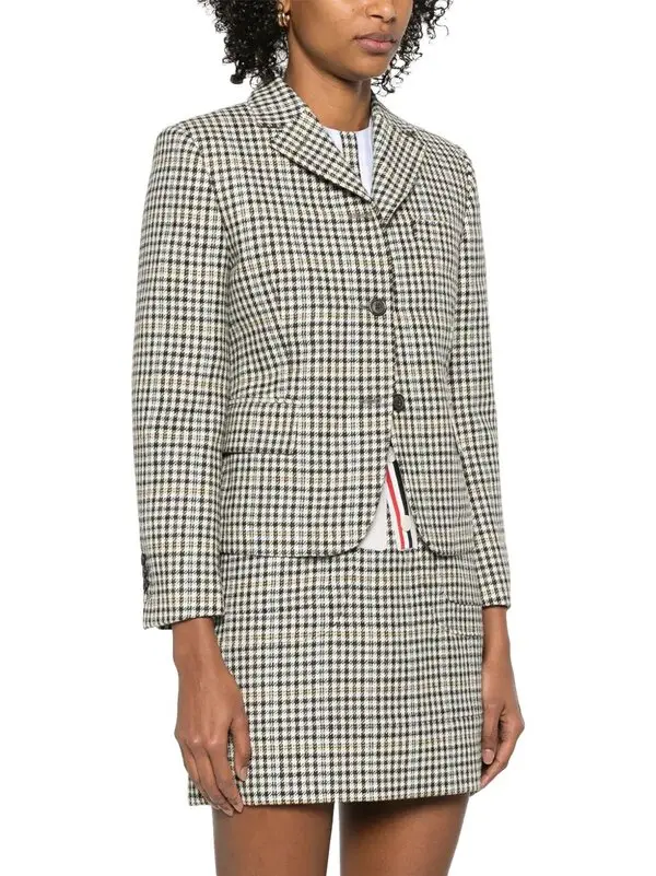 Thom Browne High Break Exposed Catch Vent Sportcoat - Blk/wht