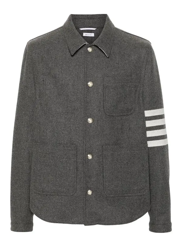 Thom Browne Felted Utility Jacket - Med Grey