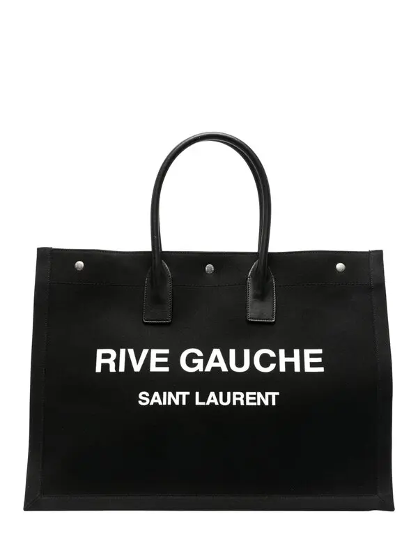Saint Laurent Rive Gauche Large Tote Bag - Nero/bianco/nero/ner