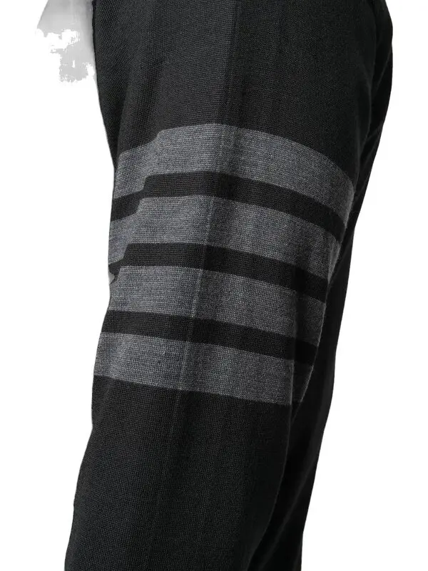 Thom Browne Pullover With Signature Stripe - Black
