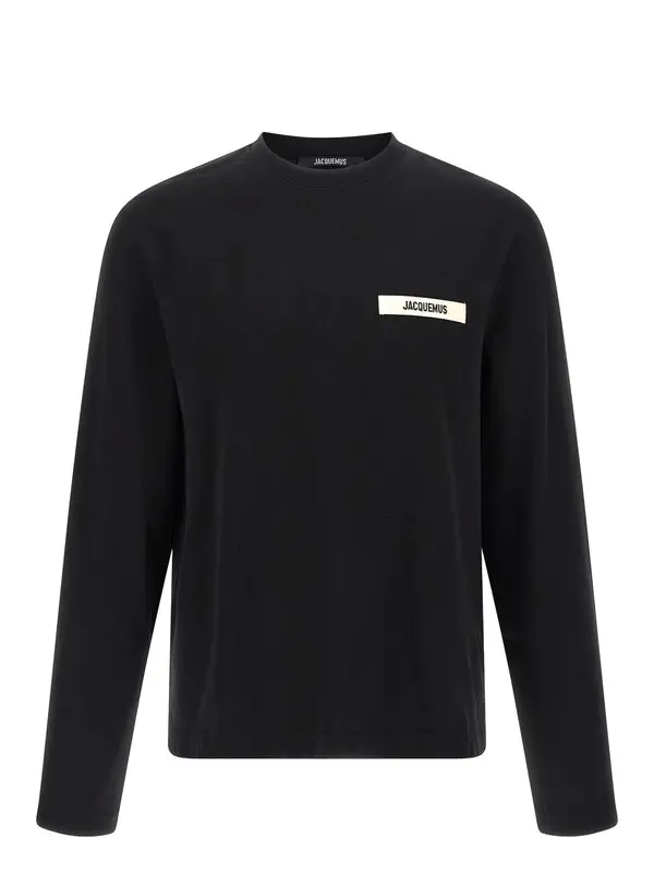 Jacquemus Le T Shirt Gros Grain' T Shirt - Black