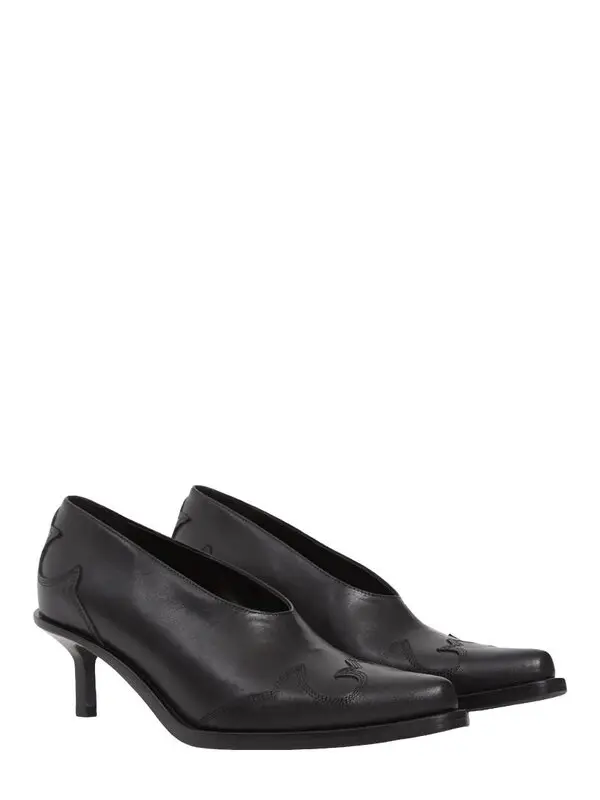 ANN DEMEULEMEESTER Janeka Western Stitched Pumps - Black