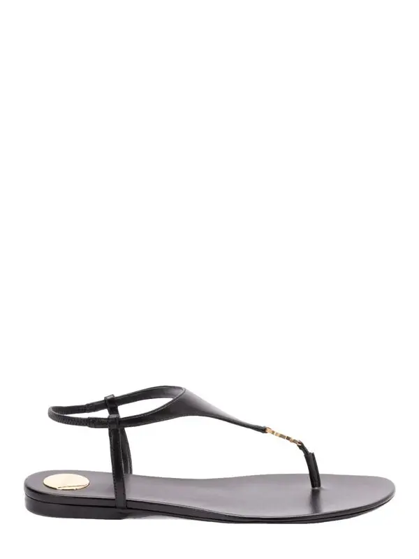 Saint Laurent Cassandra Thong Sandals - Nero
