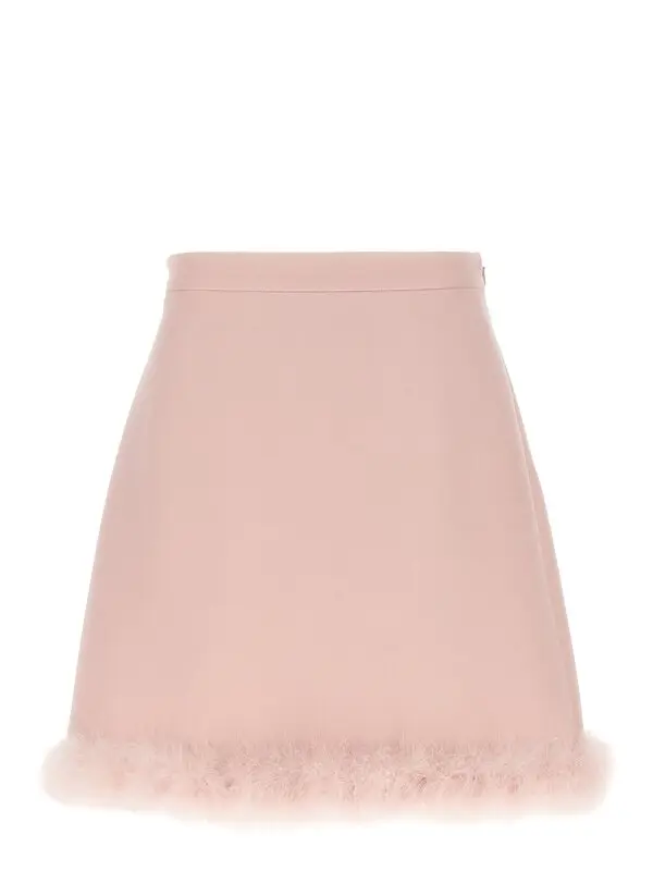 Valentino Garavani Feathers Mini Skirt - Pink