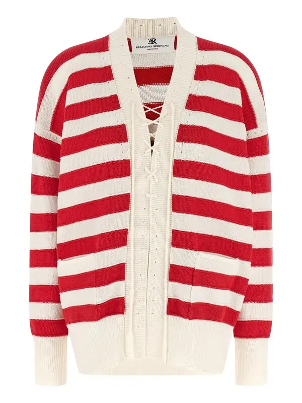 Ermanno Scervino Crochet Cardigan - Red
