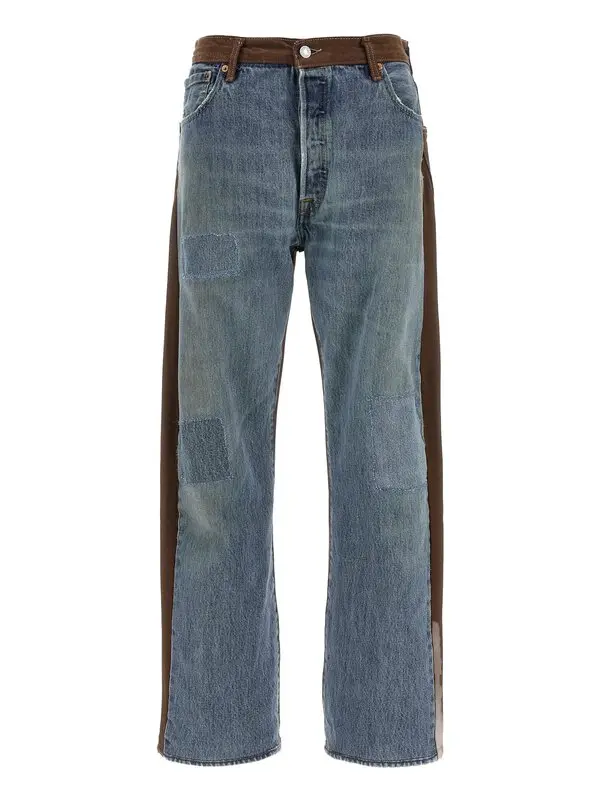 B Sides Vintage Straight Rework Halfsie' Jeans - Blue