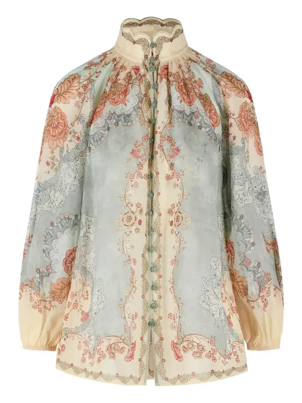 Zimmermann Daylight Ramie Blouse - Multicolor