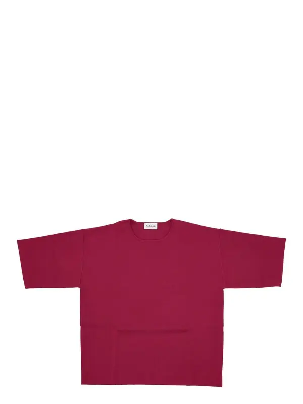PAROSH Roma25 Cotton T-shirt - Rosso Scuro