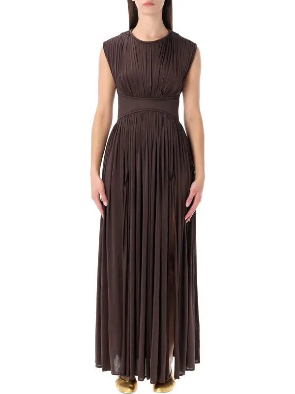 Zimmermann Hypnotic Pleated Maxi Dress - Brown