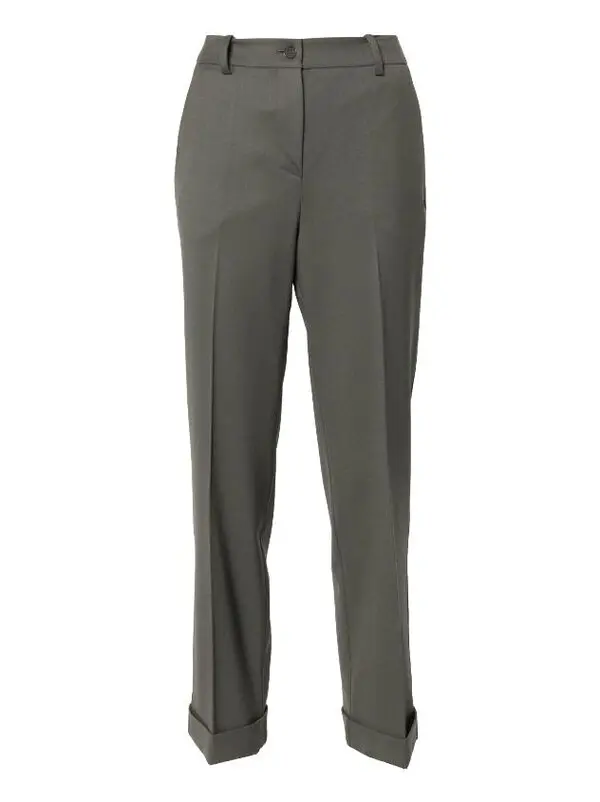 PAROSH Tailored Virgin Wool-blend Trousers - Stone