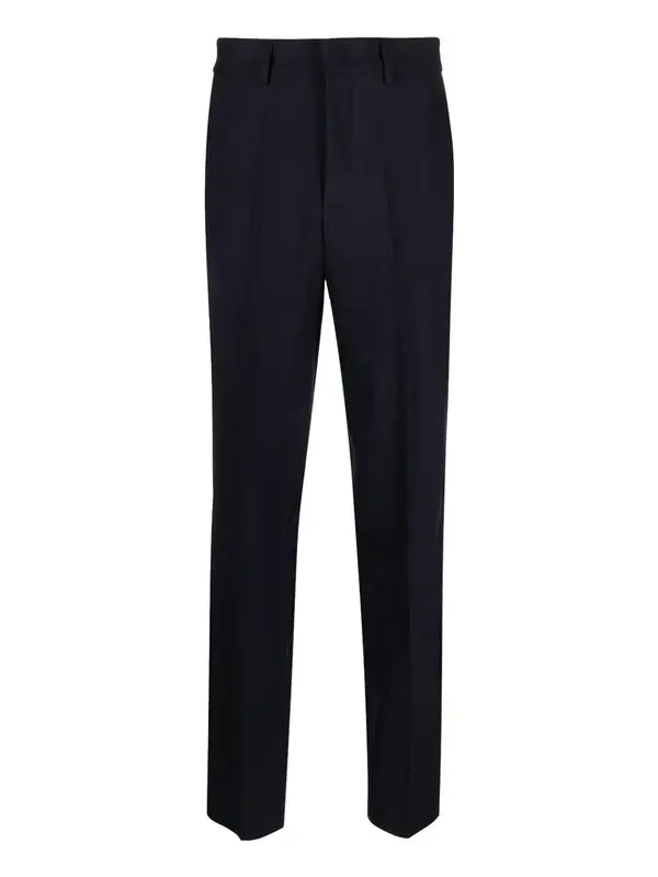 PAROSH Virgin Wool Tailored Trousers - Blu