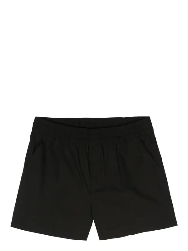 PAROSH Pressed Crease Poplin Shorts - Nero