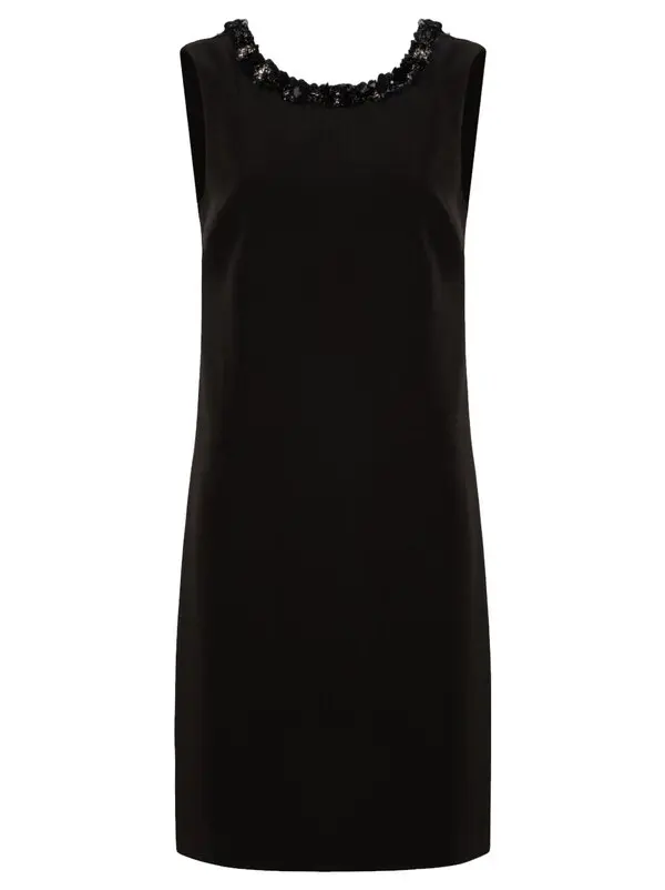 PAROSH Sequin Embellished Column Dress - Nero