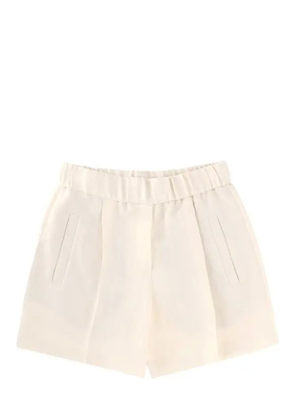 Brunello Cucinelli Linen Blend Shorts - Ivory