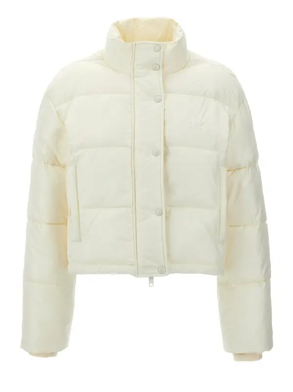 COURREGES Ac' Cropped Puffer Jacket - White