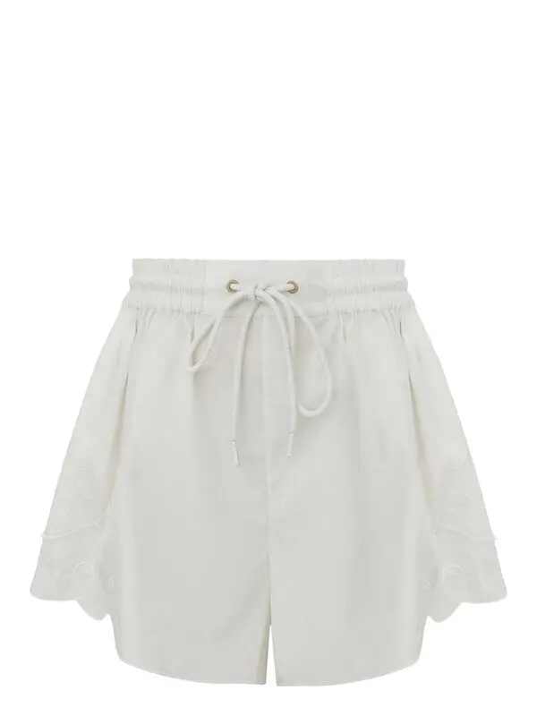 Zimmermann Daylight Cotton Shorts - Ivory