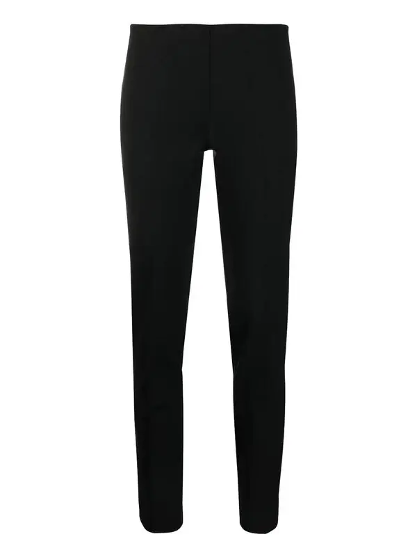 PAROSH Mid-rise Tapered Virgin Wool Trousers - Nero