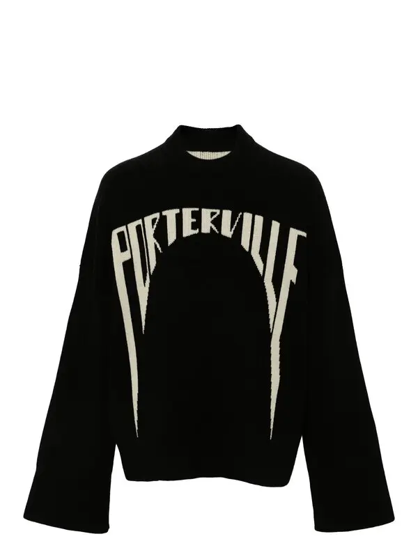 Rick Owens Porterville Jumbo Crewneck - Black/pearl