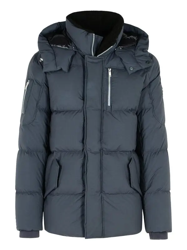 Moose Knuckles Nylon And Cotton Down Jacket - Grey