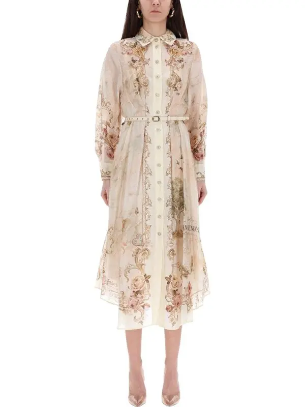 Zimmermann Memento Midi Dress - Ivory