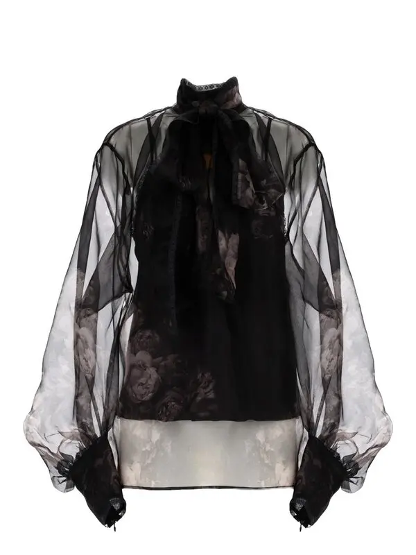 Zimmermann Blouse With Lavalliere - Black