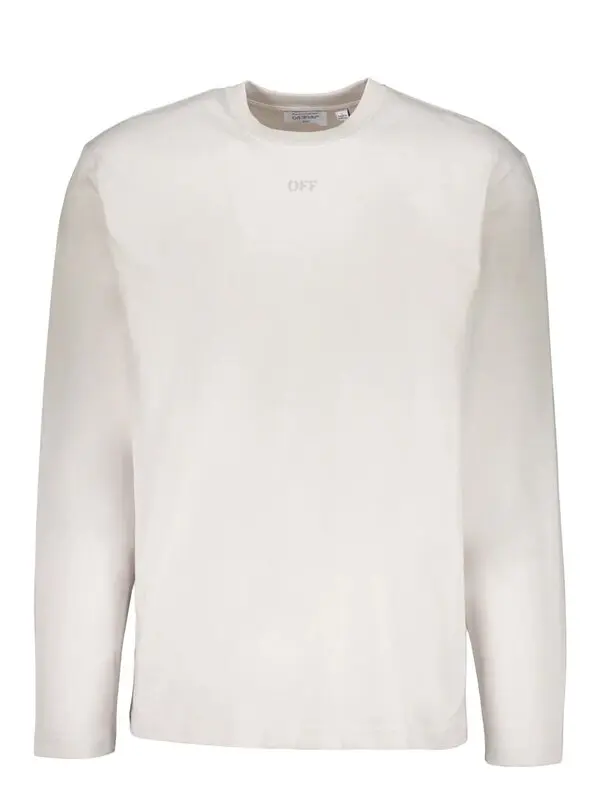 Off White Long Sleeve T Shirt - White