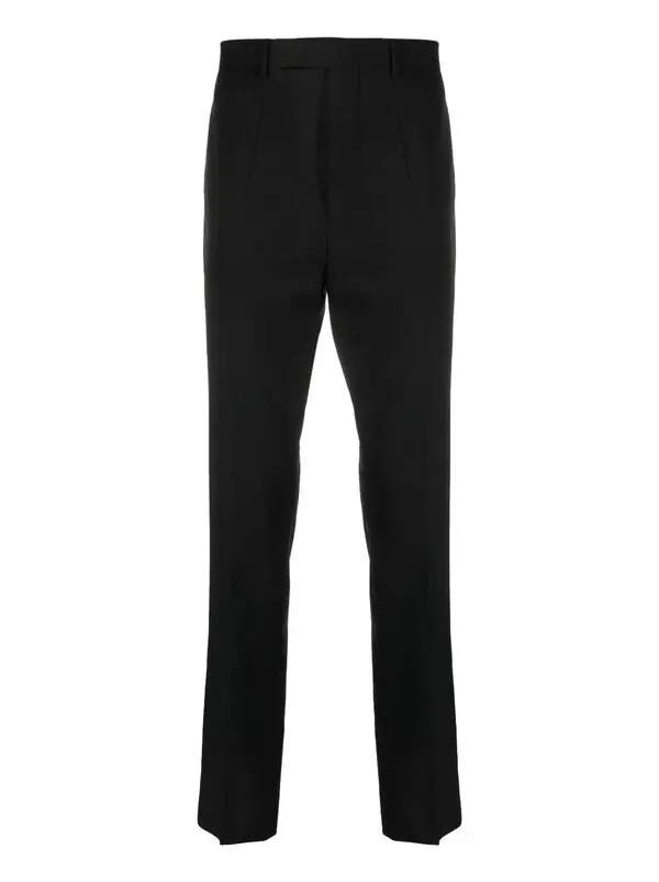 Rick Owens Off-centre Tapered Trousers - Black