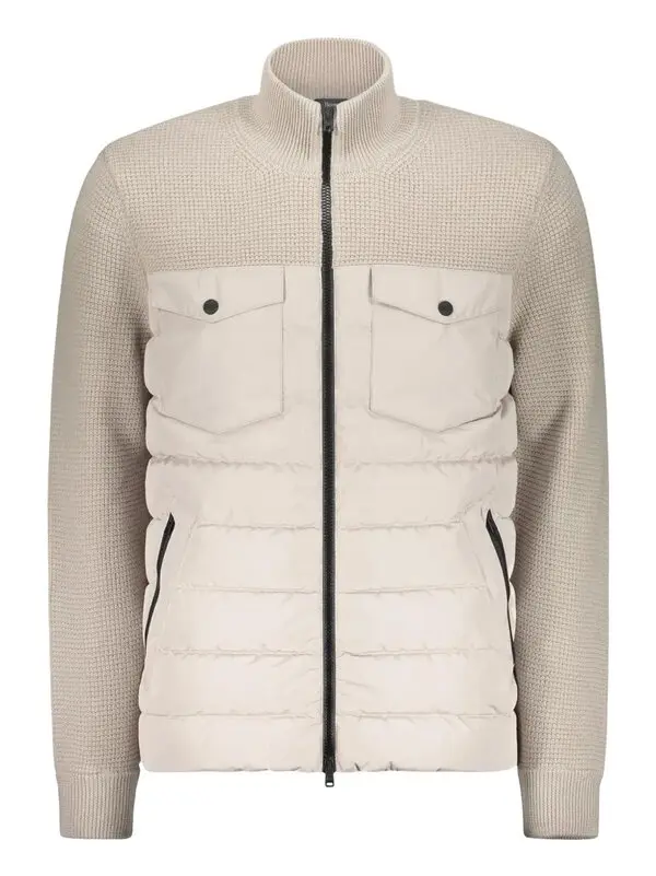 Herno Paneled Knitted Jacket - Beige