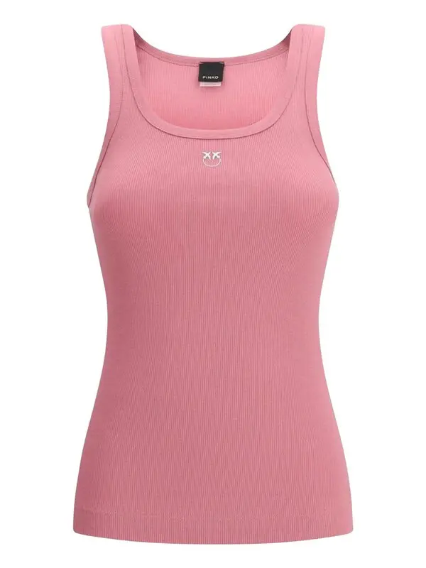 Pinko Stretch Cotton Tank Top - Pink