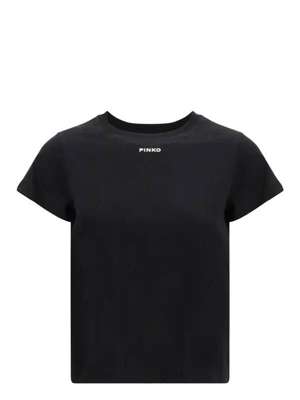 Pinko Cotton Logo T-shirt - Black