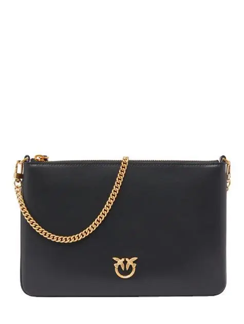 Pinko Flat Shoulder Bag - Black