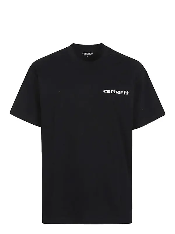 Carhartt Work In Progress Logo Cotton T Shirt - Black