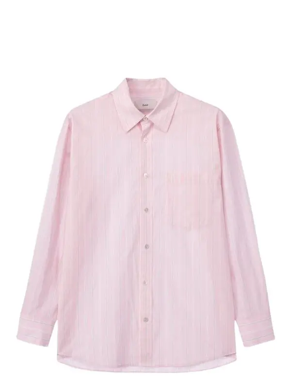 DUNST Striped Cotton Shirt - Pink