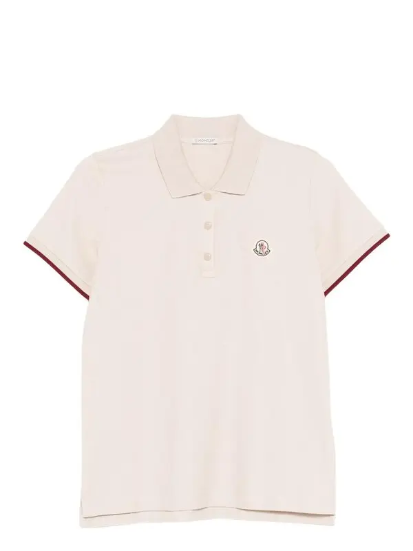 Moncler Logo Cotton Polo Shirt - Dove Grey