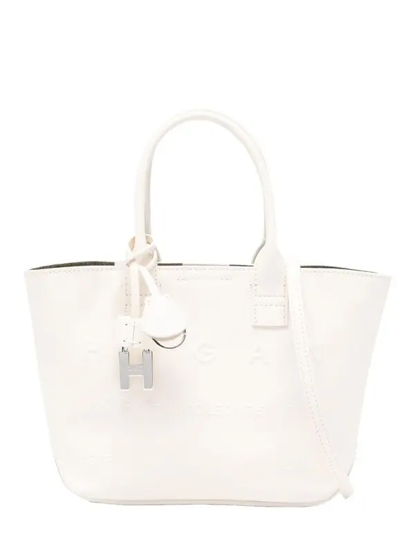 Hogan Mini Leather Tote Bag - White