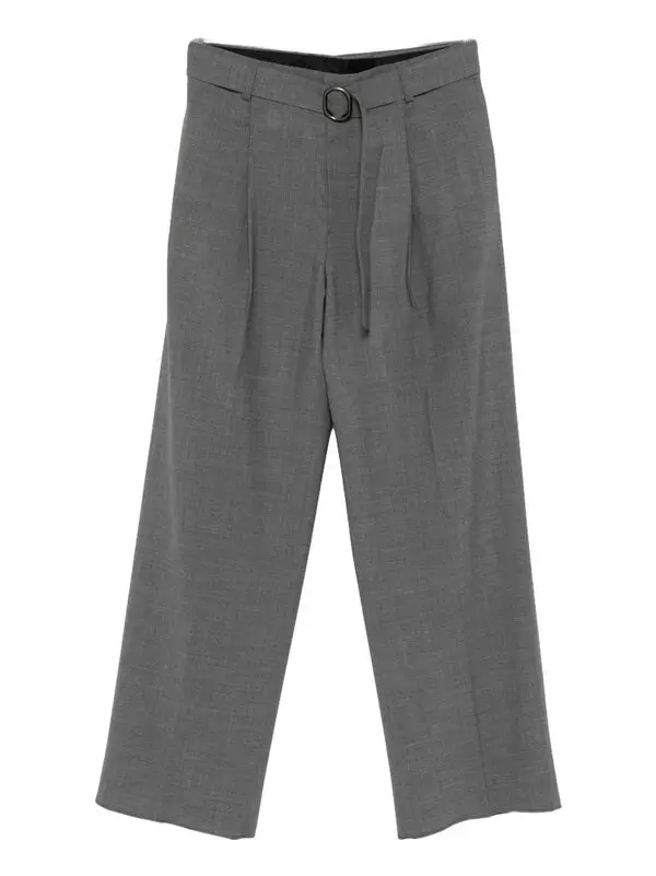 E.ARMANI EXCLUSIVE PRE Wool Trousers - Grey