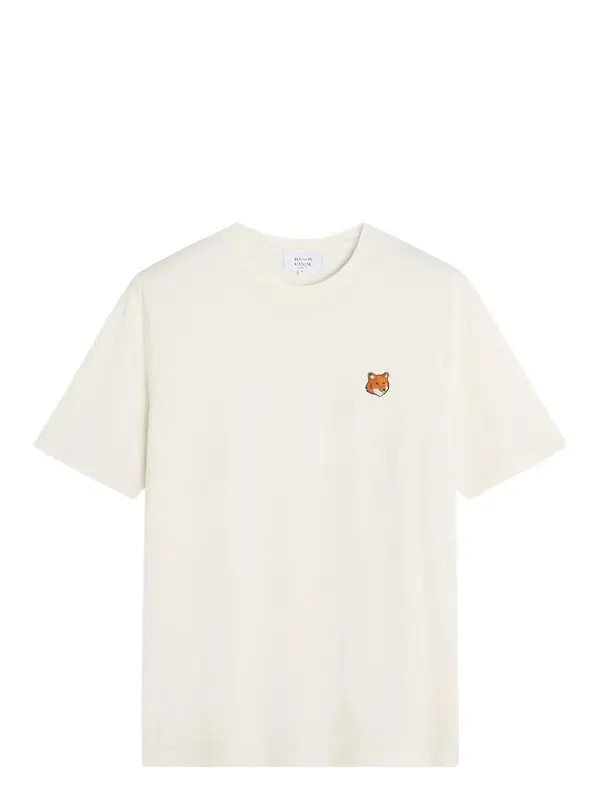 Maison Kitsuné Fox Head Cotton T Shirt - Beige