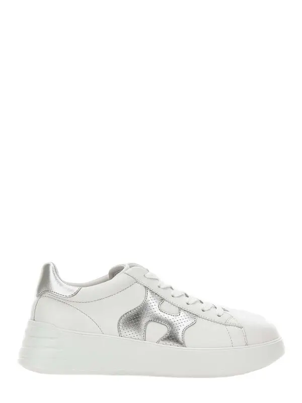Hogan Rebel Leather Sneakers - Silver