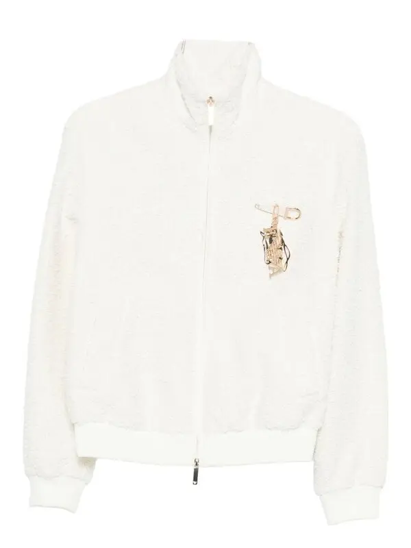 Emporio Armani Tweed Blouson Jacket - White