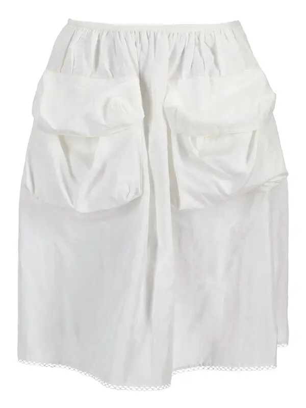 Miu Miu Poplin Skirt - Bianco