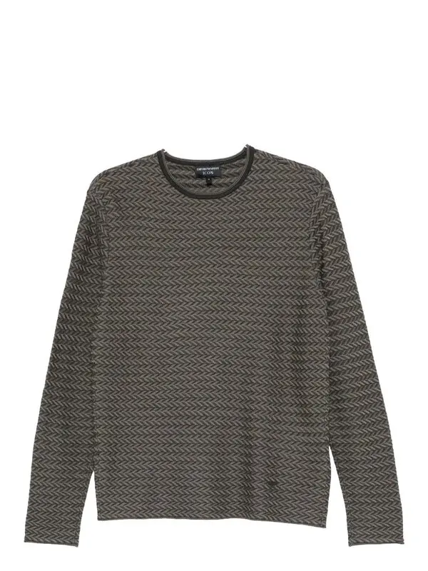 Emporio Armani Wool Crewneck Sweater - Blue