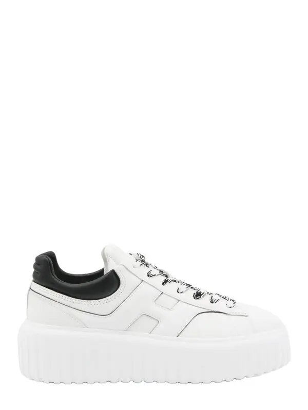 Hogan H Stripes Leather Sneakers - White