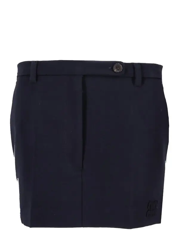 Miu Miu Stoffa Skirt - Bleu