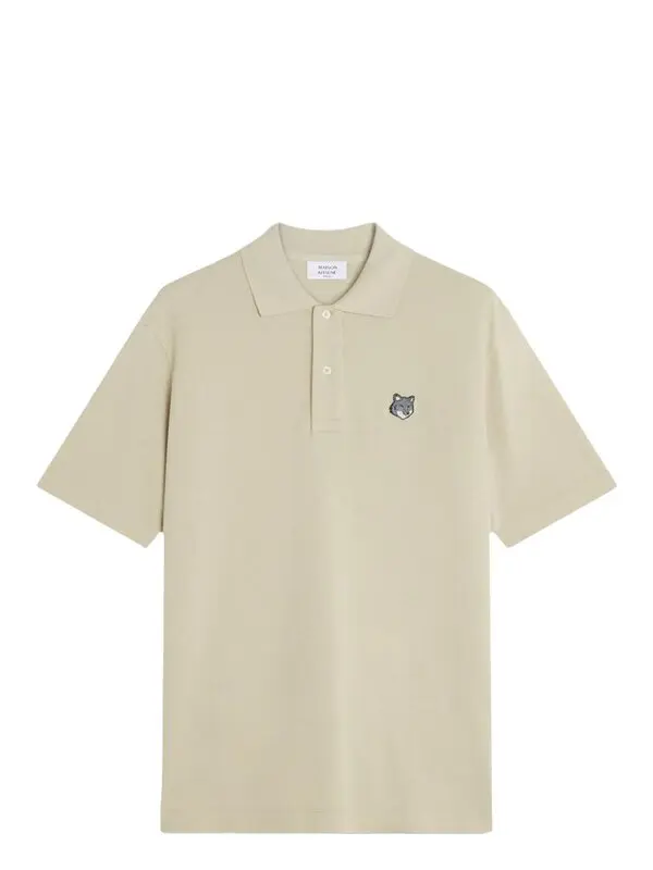 Maison Kitsuné Fox Head Cotton Polo Shirt - Beige