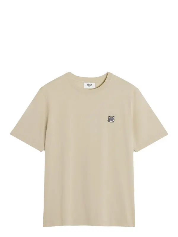 Maison Kitsuné Fox Head Cotton T Shirt - Beige
