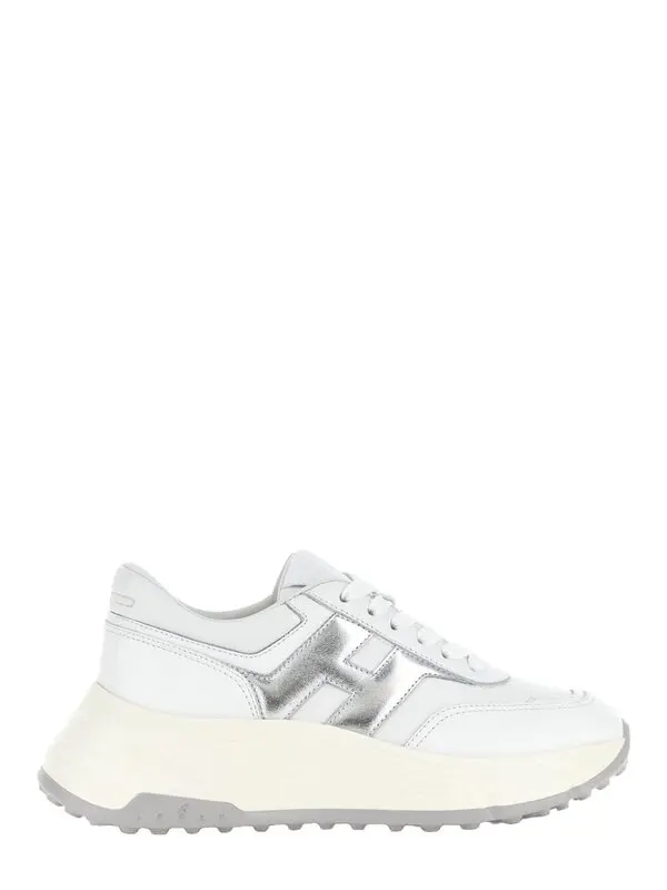Hogan Hi Fi Leather Sneakers - Silver